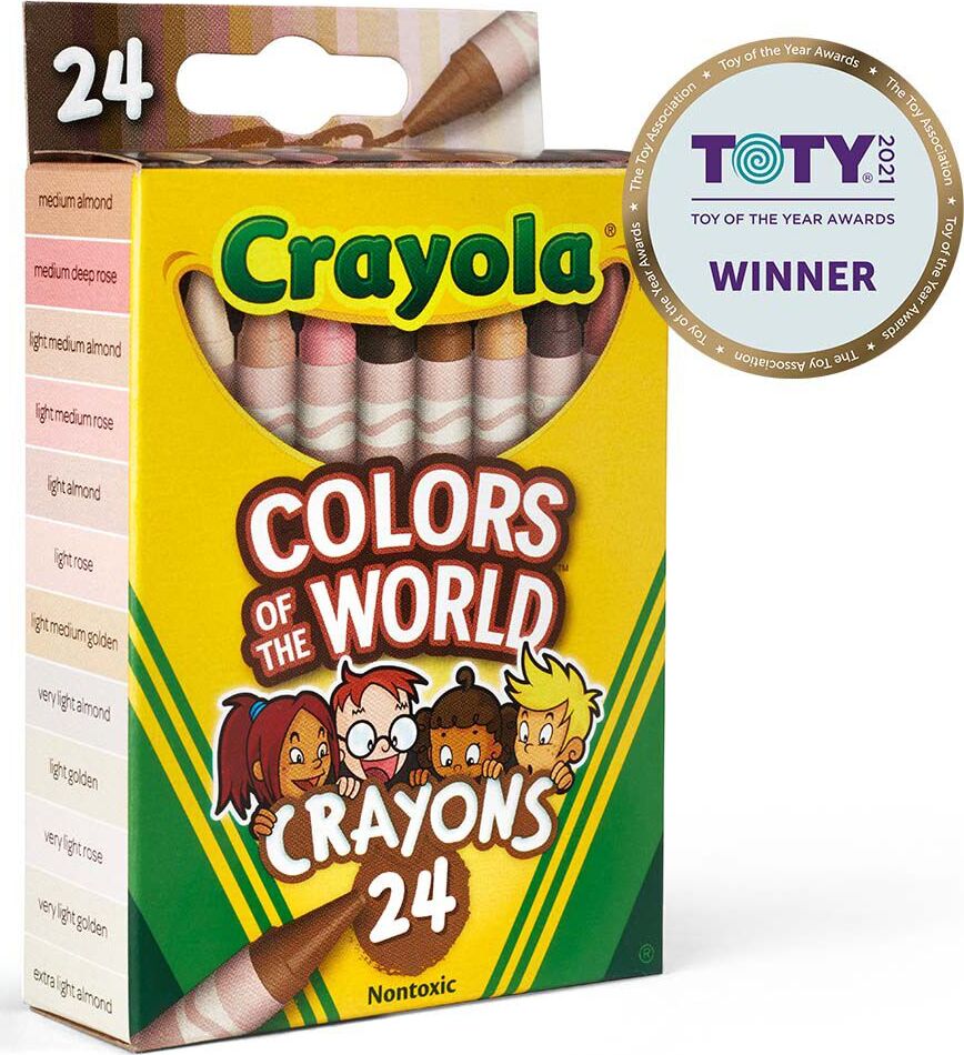 24 Ct Crayons, Colors of the World – Awesome Toys & Gifts