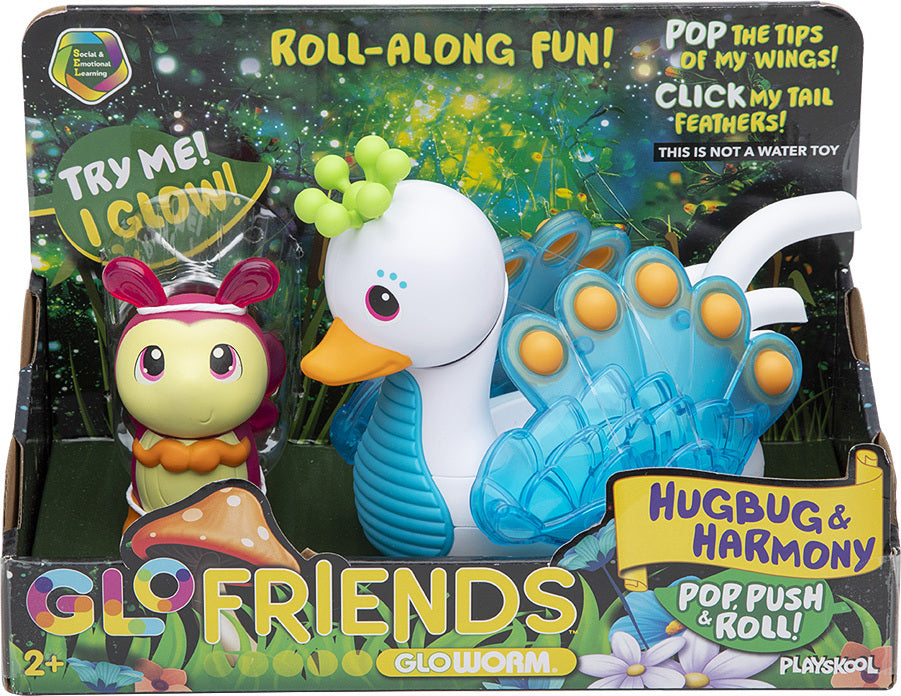Playskool Glo Friends – Hugbug & Harmony Pop, Push & Roll! – Awesome ...